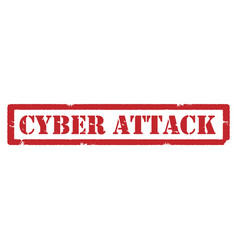 Cyber attack stamp Royalty Free Vector Image - VectorStock