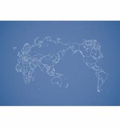 Tectonic plates on earths surface world map Vector Image