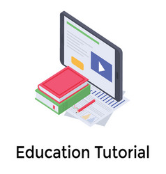 Educational video tutorials Royalty Free Vector Image