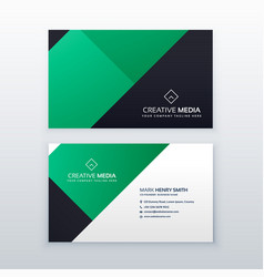 Clean green visit card Royalty Free Vector Image