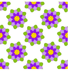 Colorful paper flowers with seven petals Vector Image