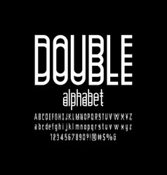 Linked letters font design union alphabet Vector Image