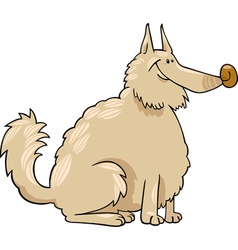 Sniffing dog cartoon Royalty Free Vector Image