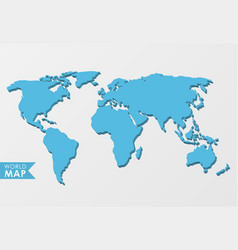 Paper 3d world map Royalty Free Vector Image - VectorStock