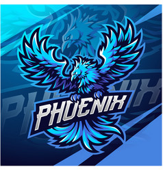 Phoenix sport mascot logo design Royalty Free Vector Image