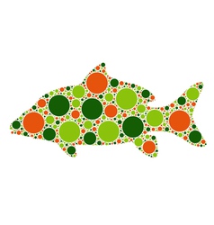 Trace the dotted lines in shape of ovals fish Vector Image
