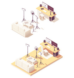 Isometric computer lab classroom Royalty Free Vector Image