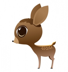 Cute baby deer adorable forest fawn animal Vector Image