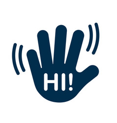 Hand icon with index finger pointing count one Vector Image