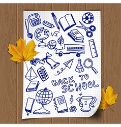 Back to school design notebook Royalty Free Vector Image