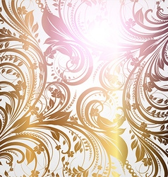 Gold seamless floral background Royalty Free Vector Image