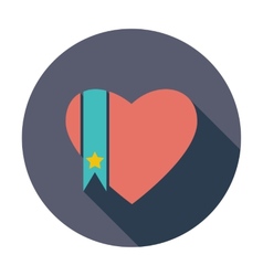 Single red heart irregular shape symbol love Vector Image