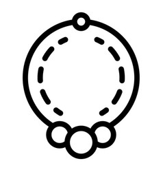 Pearl necklace icon outline style Royalty Free Vector Image