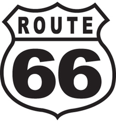 Thunderbird route 66 Royalty Free Vector Image