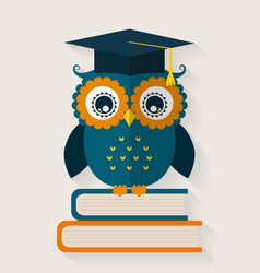 Owl teacher at blackboard Royalty Free Vector Image