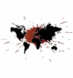 Paper world map on pink background Royalty Free Vector Image