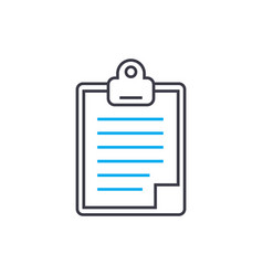 Daily report thin line stroke icon daily Vector Image
