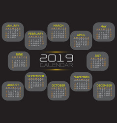 February monthly calendar for 2020 year Royalty Free Vector