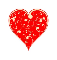 Full color heart love with points design Vector Image