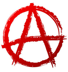 Anarchy symbol or sign anarchy punk anarchism Vector Image