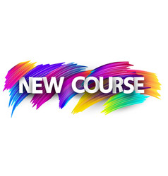 Welcome poster with brush strokes Royalty Free Vector Image