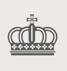 Golden crown for king or queen royalty symbol Vector Image