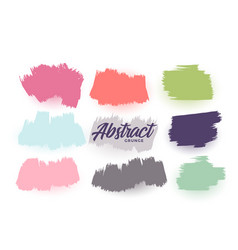 Set of colorful brush strokes modern design Vector Image