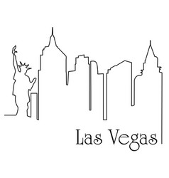 Toronto city one line drawing Royalty Free Vector Image