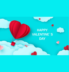 Valentines day background with love is in air Vector Image