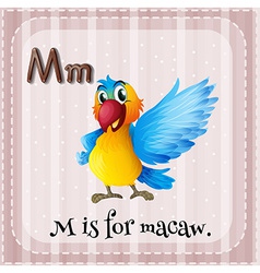 Flashcard letter m is for mitt Royalty Free Vector Image