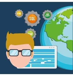 Web developer design Royalty Free Vector Image