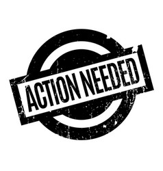Action needed rubber stamp Royalty Free Vector Image