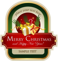 Christmas label Royalty Free Vector Image - VectorStock
