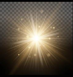 Realistic light effects glare light rays Vector Image