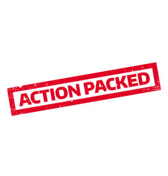 Action packed rubber stamp Royalty Free Vector Image