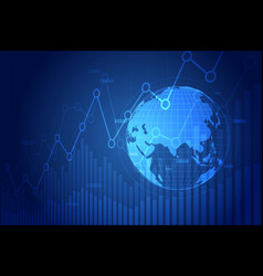 Stock market graph business growth graph chart Vector Image