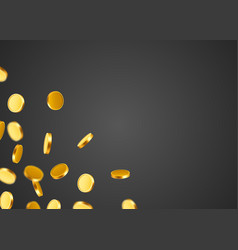 Sketch falling coins money flowing top down Vector Image