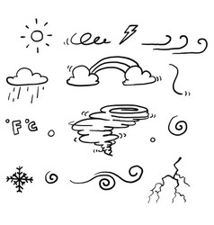 Doodle wind hand drawn style Royalty Free Vector Image