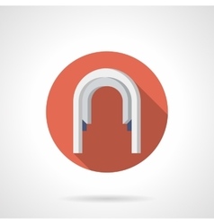 Arched passageway flat round icon Royalty Free Vector Image