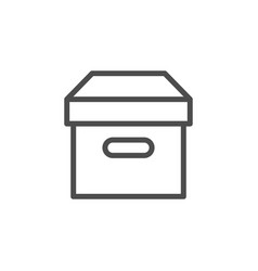 Box line icon Royalty Free Vector Image - VectorStock