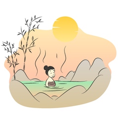 Hot springs Royalty Free Vector Image - VectorStock