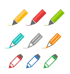 Color crayons with digits inforgaphic bullets Vector Image