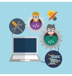 Web developer design Royalty Free Vector Image