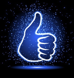 Blue neon like sign Royalty Free Vector Image - VectorStock