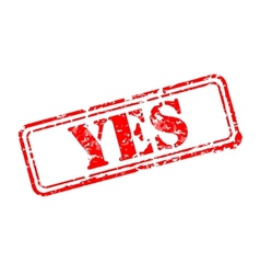 Yes rubber stamp Royalty Free Vector Image - VectorStock