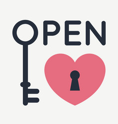 Heart and keys Royalty Free Vector Image - VectorStock