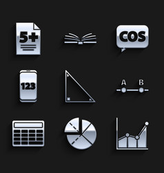 Set triangle math graph schedule chart diagram Vector Image