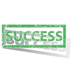 Green outlined success stamp Royalty Free Vector Image