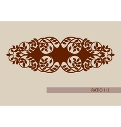 Template pattern for cutting decorative panel Vector Image