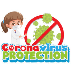 Doctor with corona virus sign Royalty Free Vector Image